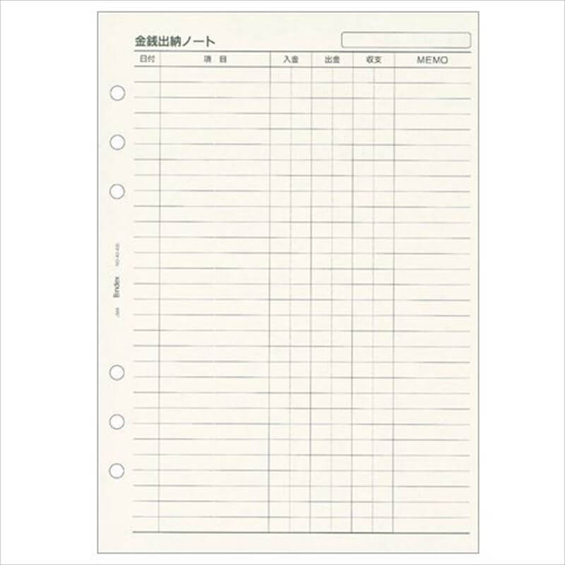 日常の予算管理や、出張時の費用明細など、利用範囲の広い金銭出納ノート。【製品仕様】・サイズ：210mm×148mm・枚数：30枚入り【免責事項】在庫データは定期的に更新しておりますが、一部の商品につきましては実店舗と在庫を共有しておりますの...