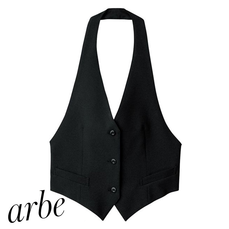 【素材】 ストレッチトロピカル（ポリエステル100%） 【カラー】 ・C-10(ブラック) 【仕様】 ・両脇ポケット・ストレッチ 【商品説明】 かっちりしているのにどこか優雅なフォーマルベスト。 ・arbe（アルベ） / CHITOSE（チ...