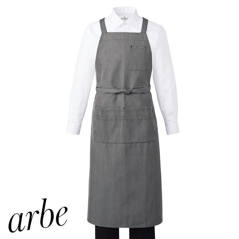 【素材】 ヒッコリー（ポリエステル65%/・綿35％） 【カラー】 ・C-10(ブラック) 【仕様】 ・左胸ペン差しポケット・フロントポケット・両腰にスリット有り 【商品説明】 汚れが目立ちにくく、様々なシーンで活躍します。 ・arbe（ア...