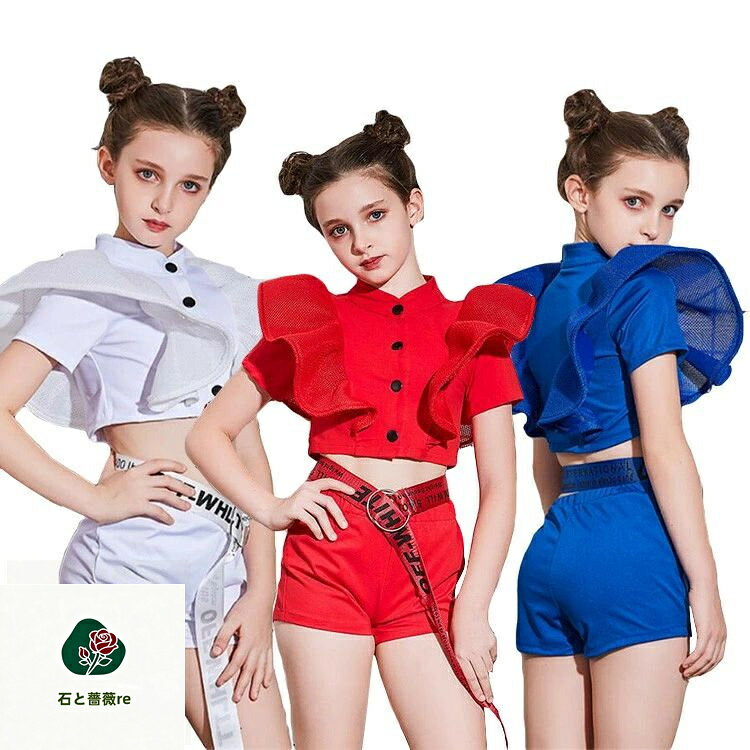 商品詳細 商品内容 トップス＋パンツ ★注意 ベルトは付属していません。 カラー 白、赤、ブルー 素材 ポリエステル サイズ モデル情報：身長133cm 体重28kg 着用サイズ130　 サイズ 着丈 バスト 肩幅 袖丈 パンツ丈 ヒップ ...