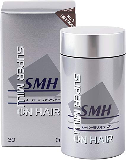 スーパーミリオンヘアー　30g　 スーパーミリオンヘアーは、髪を生やすのではなく、 瞬時に髪が生えたように見せる「新しいスタイルの増毛法」です。 気になる部分にふりかけると、特殊加工された植物系抗菌繊維が 静電気で髪に付着し、髪が生えたよう...