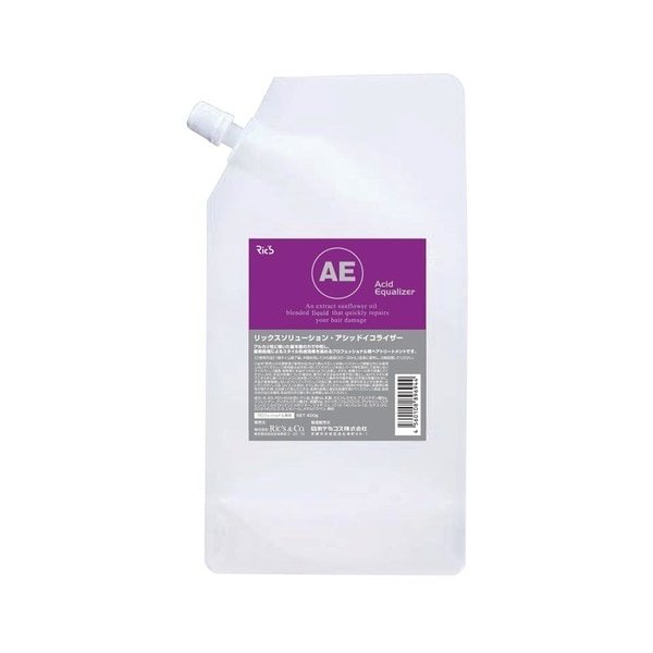 リックス ソリューション アシッドイコライザー 400ml Acid Equalizer 薬剤処理によるスタイル形成効果を高めるプロフェッショナル用ヘアトリートメントです。 補修効果をアシストし、アルカリ性に傾いた髪を酸の力で中和します。 ...