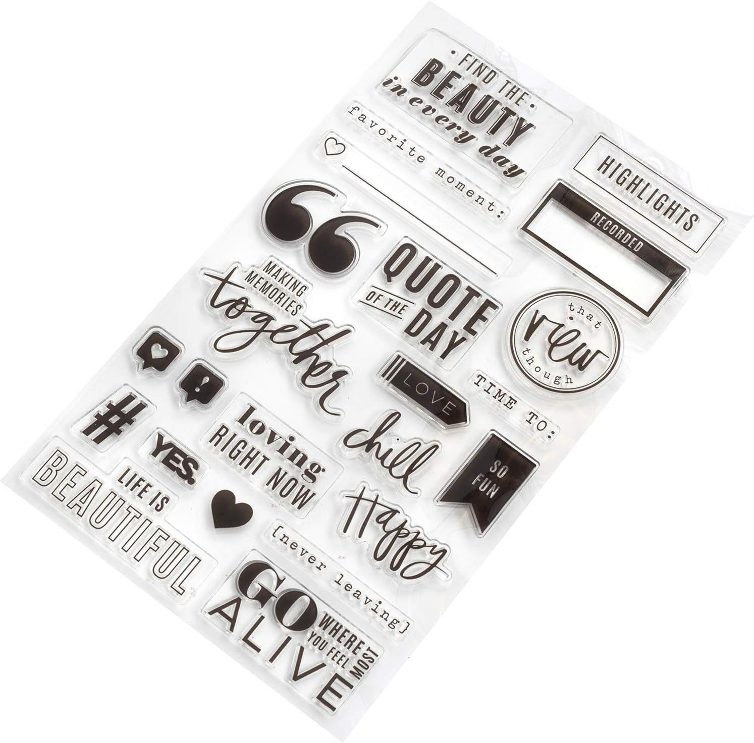 Heidi Swapp (ハイディスワップ) Stamping - HS - Color Fresh - Acrylic Stamp Set (23 Piece) 314556
