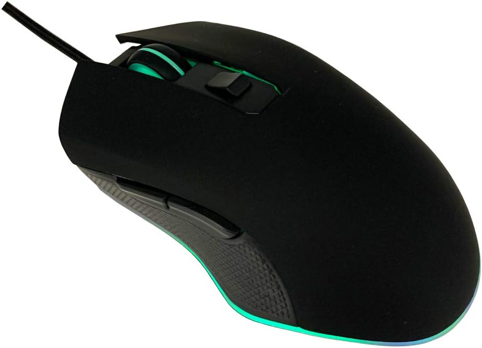 CLIENA ゲーミング光学式マウス 6ボタン 高精度多種設定800/1600/2400/3200DPI スイッチ高寿命1000万回 本体重量115gが僅かな力で高速な操作と手首の負担軽減を実現