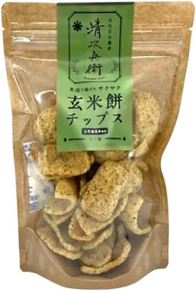 【清次兵衛】玄米餅を米油で揚げたサクサク玄米餅チップス のり塩 70g