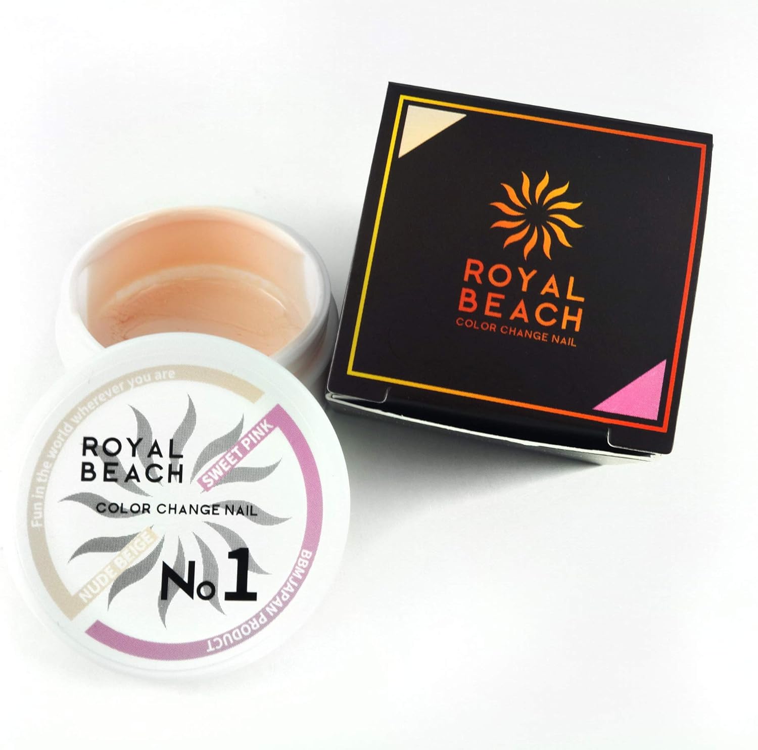 ROYAL BEACH ロイヤルビーチカラーチェンジジェルネイル NUDE BEIGE⇔SWEET PINK