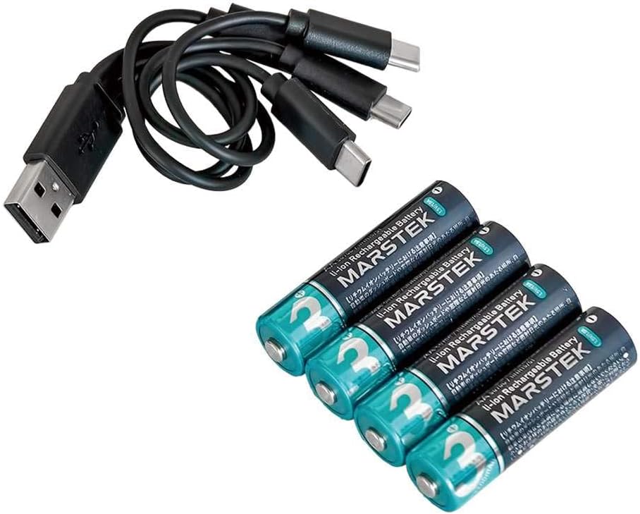 MARSTEK リチウム電池 単3形 4本セット 1.5V 2100mAh 繰り返し充電1500回 USB充電 急速充電 SD 5070C(4P)