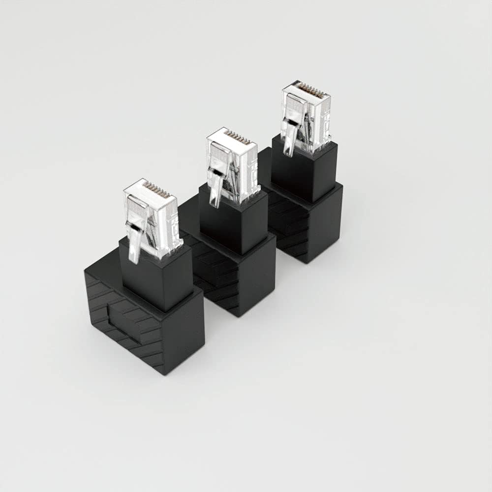 世田谷電器 中町2丁目 3個セット LANコネクタ L字 角度 変更 RJ45 UTP CAT6A 10ギガビット対応 AR-LL2-SET