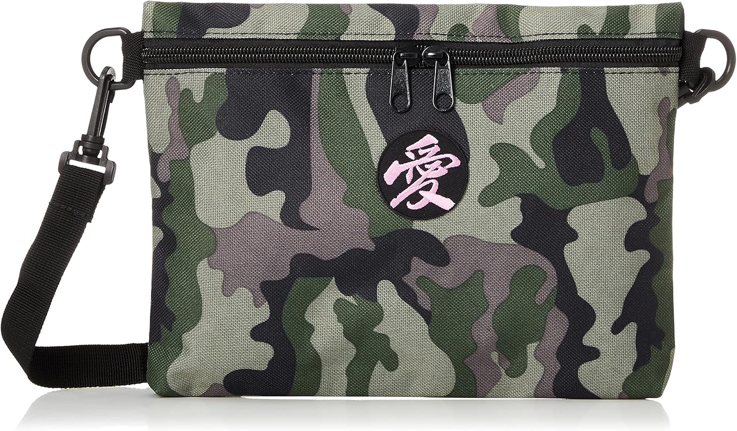 F-STYLE 漢文字刺?ワッペン付 撥水加工 迷彩柄サコッシュ