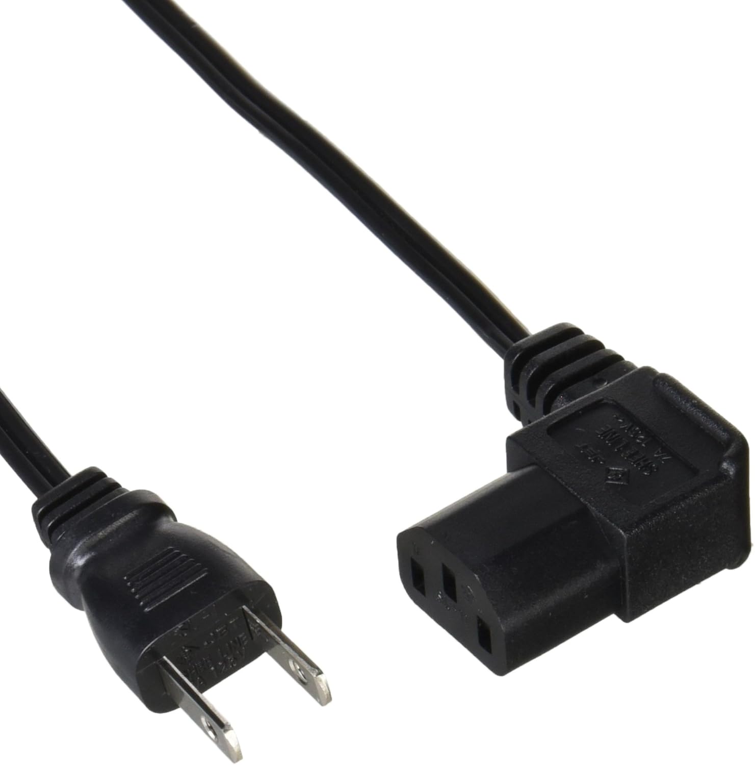AINEX AC電源ケーブル 極細L型タイプ ACP-15L-BK