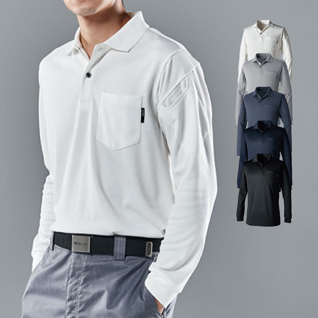 商品説明 ●環境に配慮したエコ素材を使用 ●肌側綿素材で柔らかい着心地（表：ポリエステル、裏：ポリエステルと綿の混紡糸） ディティール 裏綿鹿の子素材 吸汗速乾 リサイクル素材 カラー オフホワイト アッシュグレー インディゴブルー ネイビ...