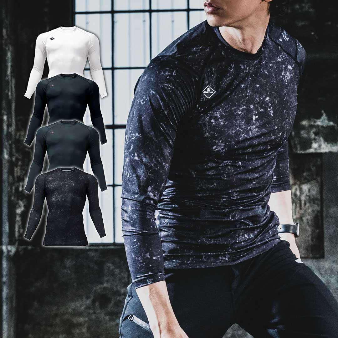 商品説明 ★軽量性、吸水速乾、UVカット機能を備える4WAYストレッチニット素材 ★フラットロックシーム縫製と消臭テープを装着し快適な着用感をサポート ★オールシーズン対応コンプレッション ディティール スーパーストレッチ（伸長率40%以上...