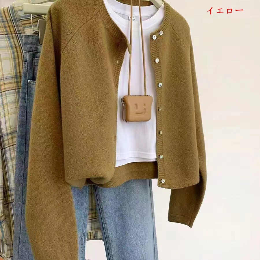 ★カラー：イエロー，クリーム，ブラック ★素材：ポリエステル ★サイズ：F 着丈57CM，バスト50CM，袖丈62CM ※素人採寸の為、誤差が生じる場合がございます。ご了承下さいお願いします。 ★商品写真はできる限り実物の色に近づけるよう加...