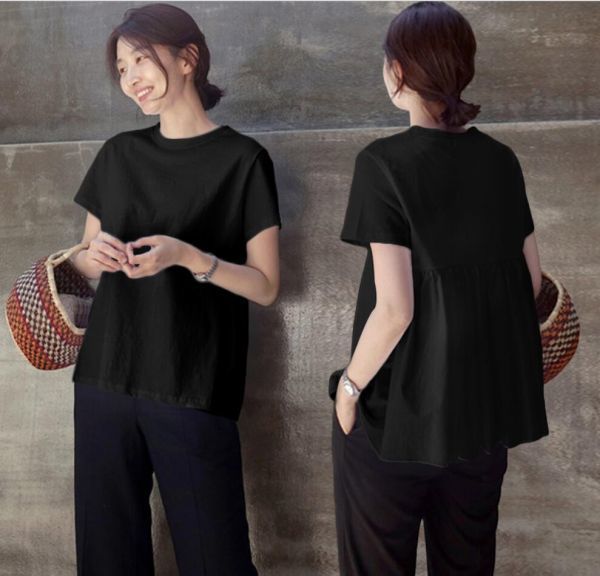 カラー：ブラック ホワイト S ： 着丈60cm バスト96cm 肩幅39cm 袖丈18cm M ： 着丈61cm バスト100cm 肩幅40cm 袖丈19cm L ： 着丈62cm バスト104cm 肩幅41cm 袖丈20cm XL ： ...