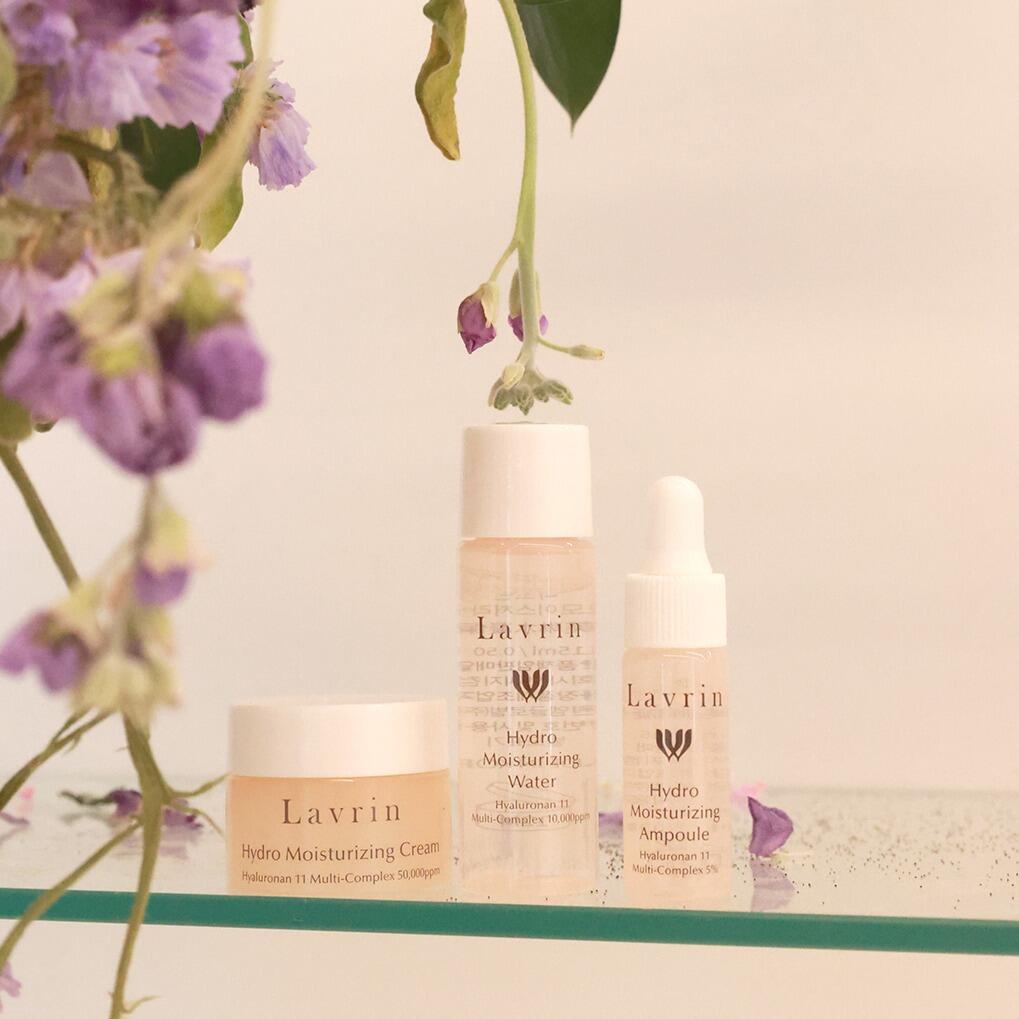 ラブリン トライアルセット??? ???? ??Lavrin Trial Setハイドロ モイスチャライジング ウォーター 15mlハイドロ モイスチャライジング アンプル 5mlハイドロ モイスチャライジング クリーム 5ml