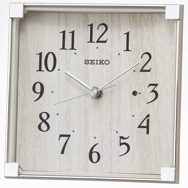 【枠材】 プラスチック枠（薄グレー） 前面：ガラス 【サイズ・重さ】162×164×75mm 320g 【電池】単3（アルカリ）×1 (電池寿命約1年間) 【機能】 　　・電波修正機能（40kHz/60kHz自動選局・受信OFF機能つき） ...