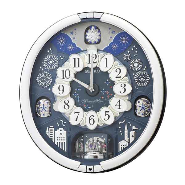 　　☆☆☆ 商品詳細 ☆☆☆ ●枠材／プラスチック枠（銀色メタリック塗装）前面：ガラス ●サイズ・重さ／443×405×97mm　約2.5kg ●電池／単2（アルカリ）×4　(電池寿命約1年間) ●機能／ 　・正時パフォーマンス＆メロディ（...