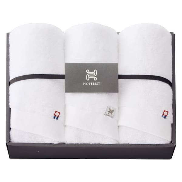 　　☆☆☆ 商品詳細 ☆☆☆ ●化粧箱／約265×340×80mm ●材質／綿100% ●内容／フェイスタオル（約340×860mm）×3 ●重量／約750g ●原産国／日本製