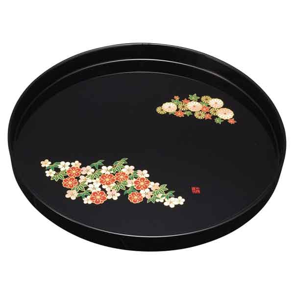 　　☆☆☆ 商品詳細 ☆☆☆ ●化粧箱／約260×260×30mm ●材質／ユリア樹脂 ●内容／丸盆（約φ240×17mm）×1 ●箱入重量／約300g ●原産国／日本製