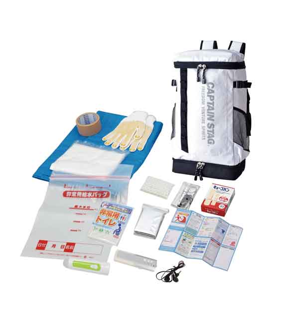 　　☆☆☆ 商品詳細 ☆☆☆ ●商品サイズ／500×280×150(リュック) ●箱サイズ／540×345×150mm ●素材／リュック(ポリエステル) ●重量／2300g ●セット内容／リュック・コンパクトFMラジオ・ハンディライト・非常...