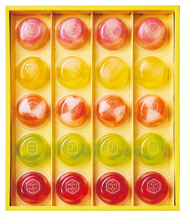 　　☆☆☆ 商品詳細 ☆☆☆ ●セット内容／ピーチ&グレープフルーツ味・アップル&パイン味・マンゴー&ライチ味・レモン&ライム味・カシス&ストロベリー味×各4 ●賞味期限／製造後180日 ●箱サイズ／322×267×40mm ●アレルゲン／...