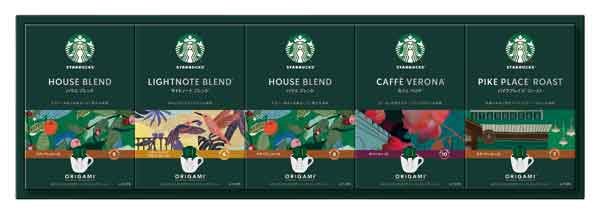 　　☆☆☆ 商品詳細 ☆☆☆ ●セット内容／スターバックス オリガミ パーソナルドリップ コーヒー9g×4P×5（ライトノートブレンド・パイクプレイスロースト・カフェベロナ×各1、ハウスブレンド×2） ●賞味期限／製造後360日 ●箱サイズ...