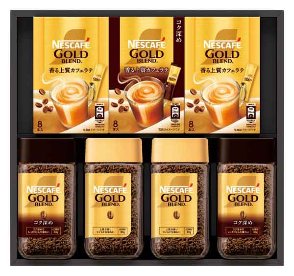 　　☆☆☆ 商品詳細 ☆☆☆ ●セット内容／ネスカフェ ゴールドブレンド80g・ネスカフェ ゴールドブレンド コク深め80g×各2瓶、ネスカフェ ゴールドブレンド（7.0g×8P）（スティックコーヒー×2箱、コク深め スティックコーヒー×1...