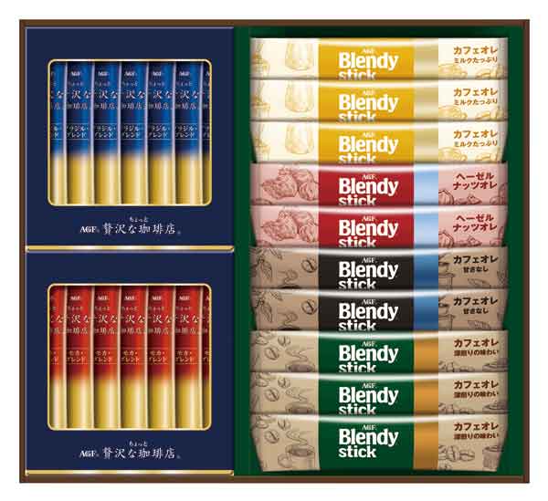 　　☆☆☆ 商品詳細 ☆☆☆ ●セット内容／ブレンディスティック×10（カフェオレ・ミルクたっぷり各14g×各3、甘さなし11.4g・ヘーゼルナッツオレ11g×各2）、ちょっと贅沢な珈琲店スティックブラック2g×14（ブラジルブレンド・モカ...