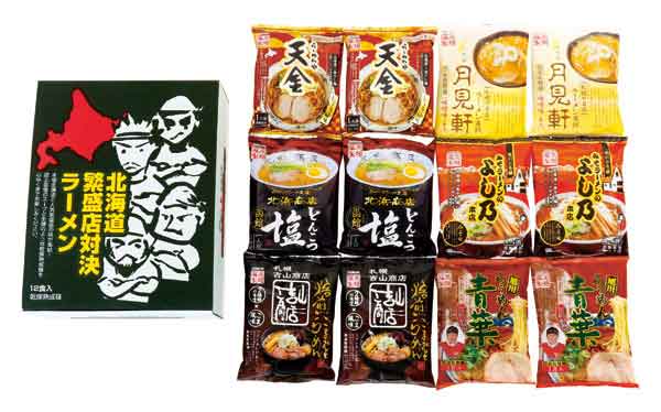 　　☆☆☆ 商品詳細 ☆☆☆ ●セット内容／旭川らーめんや天金醤油 1食・旭川らぅめん青葉 醤油味1食・旭川 みそラーメンのよし乃1食・札幌 三代目月見軒味噌味 1食・札幌 吉山商店 焙煎ごまみそらーめん1食・函館北浜商店 とんこつ塩1食×...