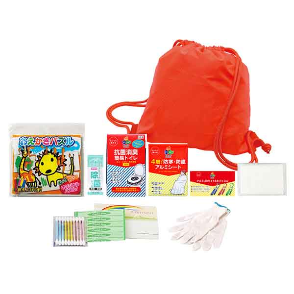 　　　☆☆☆ 商品詳細 ☆☆☆ ●商品サイズ／約320×340mm（リュック） ● 個装サイズ ／約350×260×80mm ●重量／約630g ● セット内容／小さめde巾着リュック、ポケットティッシュ、アルミLEDライト＆ホイッスル（3...