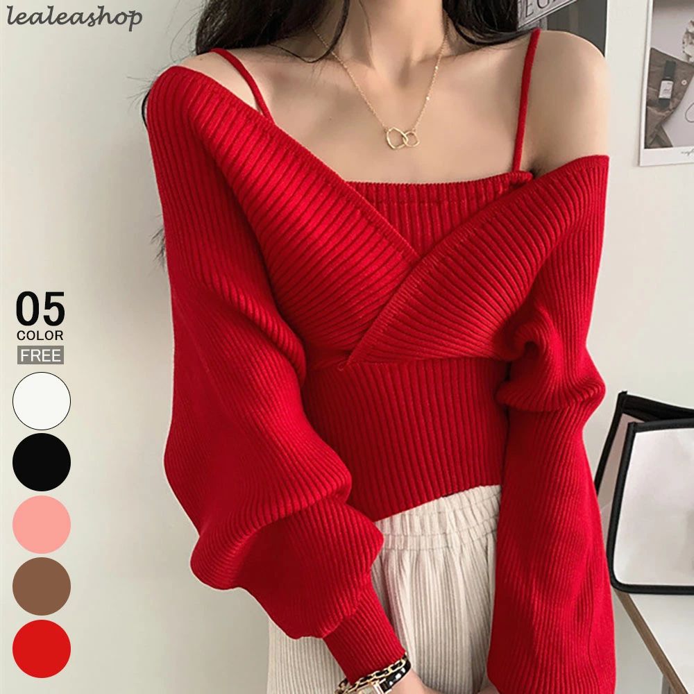 ニットトップス レディース 春 夏 春夏 黒 白 長袖 セーター ニット チュニック ニットセーター カシュクール リブニット トップス リブ 無地 長袖ニット ホワイト ブラック ピンク レッド ニットソー 20代 30代 40代 ママ ...