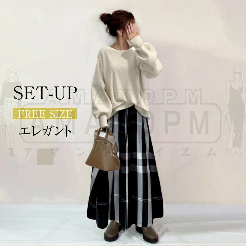 ■カラー：写真色 ■サイズ詳細： F：バスト108/着丈72/袖丈48/肩幅54/スカート丈89/ウエスト56-100 注意事項: ※平置き素人採寸ですので多少の誤差はご容赦下さい。 ※お客様ご使用のPC環境により商品画像のカラーが多少異な...