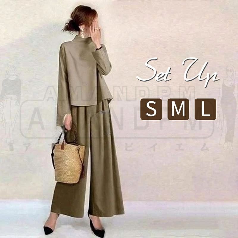 ◆サイズ詳細： ◆トップス M：着丈59/バスト98/袖丈55/肩幅39 L：着丈60/バスト102/袖丈56/肩幅40 XL：着丈61/バスト106/袖丈57/肩幅41 ◆パンツ S：着丈100/ウエスト60/ヒップ114 M：着丈101...