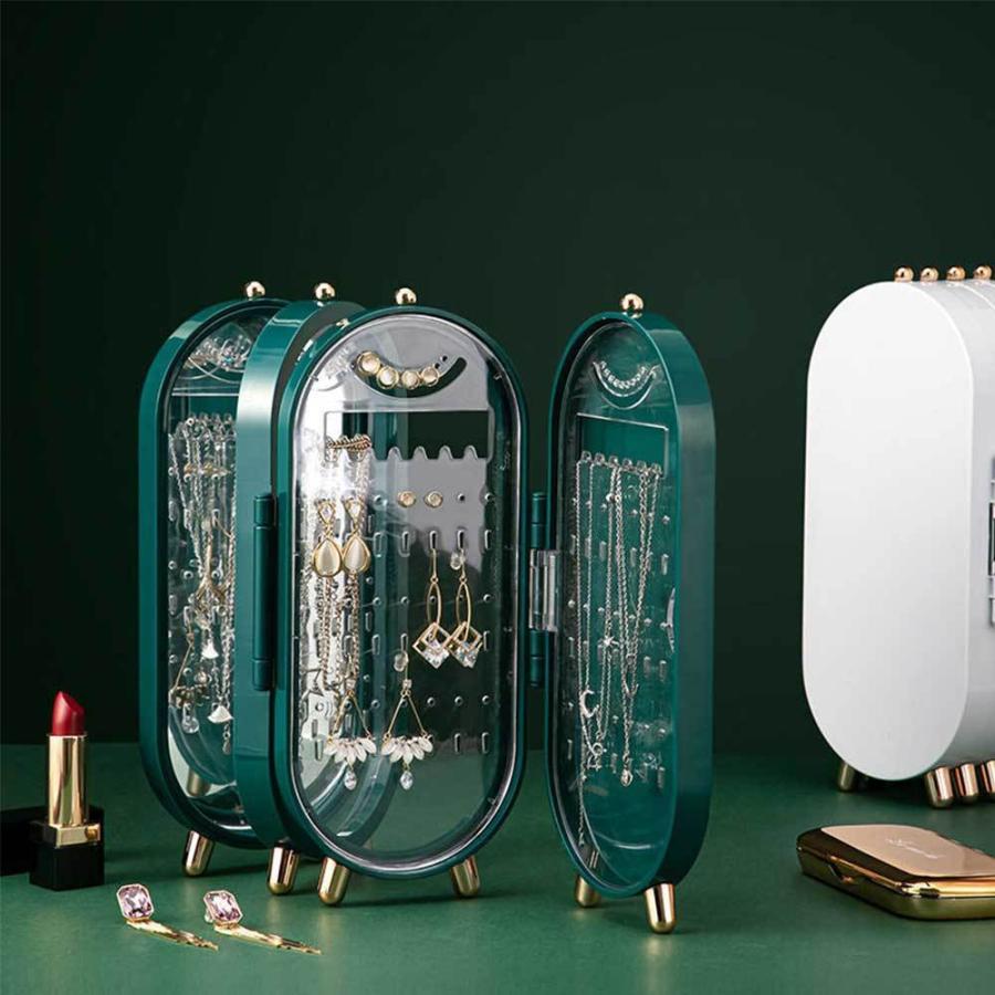 【かわいいイヤリングホルダー】：サイズ：11.5L * 6.5W * 23.5Hcm。 重さ：約0.46kg このジュエスは、エレガントな外観、ジュエリーを愛する女性へのプレゼントに最適です。ピアス・リング・ブレスレット・ヘアアクセサリー・...