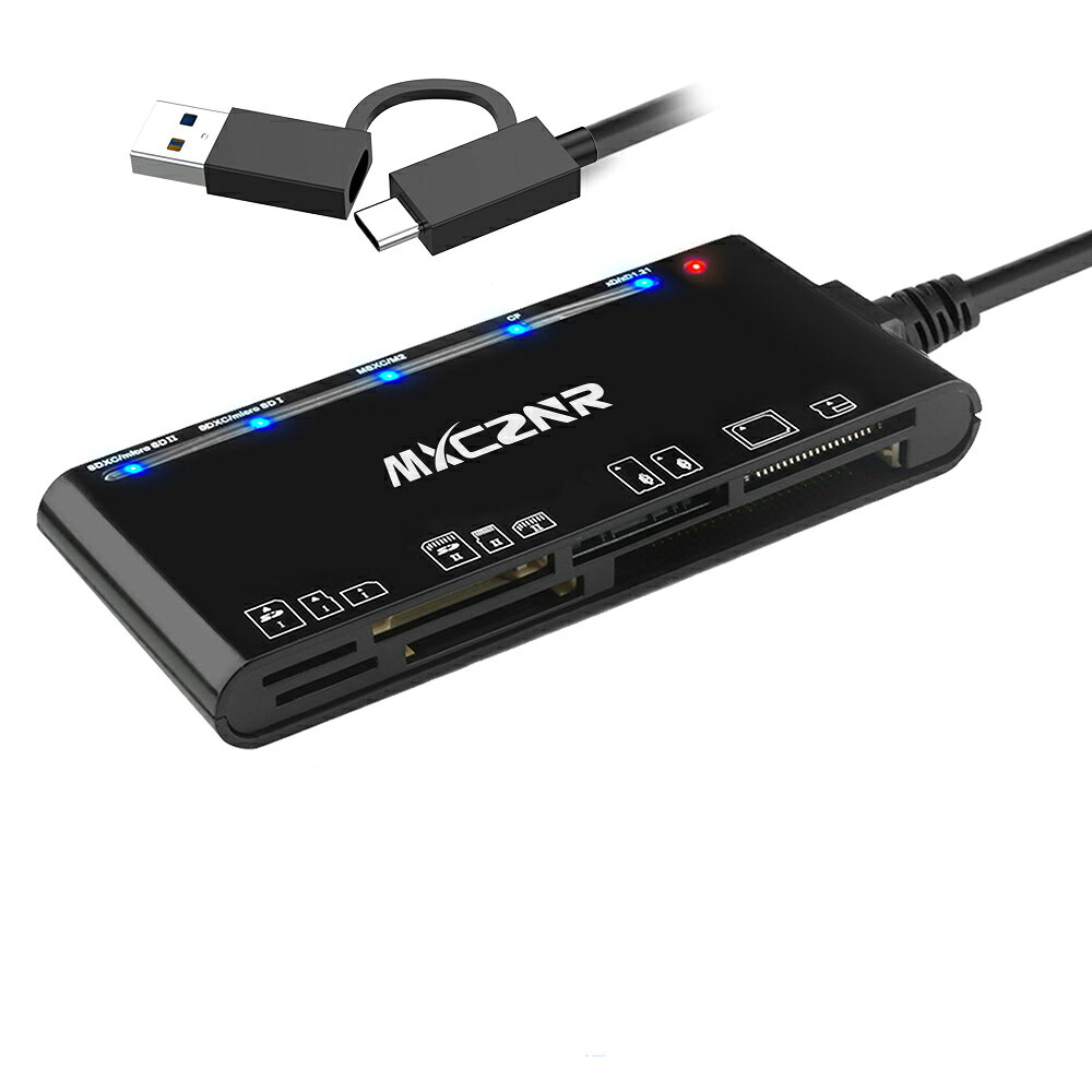 【7-in-1 カードリーダー】このマルチメモリカードリーダーは、ほぼすべてのカードのニーズを満たすことができます。選択と利便性のために、1 * CF スロット、2 * SD、1 * TF、1 * Micro SD、1 * XD、1 * M...
