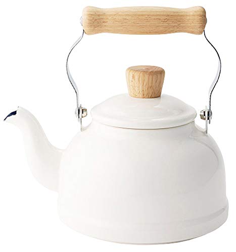 シンプル白/1.6 L/CTN-1.6K.W・Color:白・パッケージ個数:1・サイズ:20.5x16x20cm・本体重量:770g・素材・材質:本体/ほうろう用鋼板、ツマミ・ハンドル/天然木・生産国:タイ・容量:1.6Lシンプルな北欧ス...