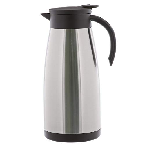 モダンステンレス/1.5L/ND-4243・Size:1.5L・パッケージ個数:1・サイズ:幅14.5×奥行11.5×高さ26cm・材質:本体内側/18-8ステンレス鋼、本体外側/ステンレス鋼(アクリル樹脂塗装)、口金・ハンドル・ふた栓/ポ...