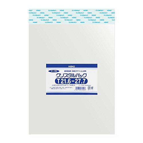 カジュアル透明/T21.6-27.7/006740920・Size:T21.6-27.7PatternName:単品・パッケージ個数:1・透明度と強度に優れたポリプロピレン製の「クリスタルパック」。・テープ付で封ができるタイプ。たっぷり使え...