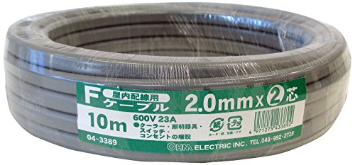 2.0mm×2芯グレー/10m/VVF2.0X2 10M・Size:10mStyle:2.0mm×2芯PatternName:単品・パッケージ個数:1・区分：2．0mm×2芯・電圧：600V・電流：23A・長さ：10mエアコン・照明器具・ス...