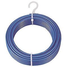 50m-/Φ3(5)mm/CWP3S50・Size:Φ3(5)mmStyle:50m・パッケージ個数:1・ロープ径(mm):3(5)・長さ(m):50・使用荷重(kg):80・被覆外径(mm):5.0・炭素鋼メッキ付ワイヤロープにPVC被覆...