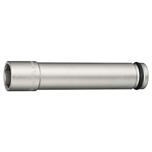 -/4NV-22L150:二面幅:22mm/4NV-22L150・Size:4NV-22L150:二面幅:22mm・パッケージ個数:1・対辺寸法(mm):22・差込角(mm):12.7・全長(mm):150●無電解メッキのインパクト用ソケッ...