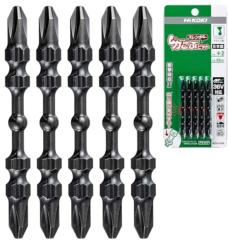 -/65/(5入)・Size:65・パッケージ個数:1・六角軸二面幅(mm):6.35・品番:No.2・適用ねじ径(mm):[小タッピンネジ]3~5・[木ねじ]3.1~4.8・全長(mm):65・マグネット入りねじ頭が見やすいスリムな先端形...