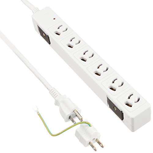 マグネット 雷サージガード6個口/3m/BSTAPMS3630WH・Size:3mStyle:マグネット 雷サージガードColor:6個口・パッケージ個数:1・●3ピン6個口の電源タップ・プラグ仕様:3ピン(3ピン⇒2ピン変換アダプター付)...
