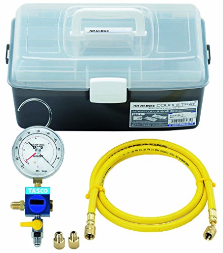 -/-/TA142SVK・パッケージ個数:1・真空計:80φ設置針付・TA142BH=0~-0.1MPa(0~-760mmHg)・ボディ:1/4フレアオス×1/4フレアオス、VACバルブ付・チャージ(真空用)ホース:1/4フレア150cm×...