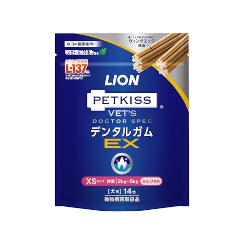 パッケージ個数:1・犬用おやつ商品紹介 噛むことで、歯の汚れをしっかりそぎ落とす。 原材料・成分 でん粉類（タピオカ、馬鈴薯、さつまいも）、マルチトール、豚ゼラチン、亜麻仁粉末、デキストリン、乳酸菌加熱菌体、マルトデキストリン、明日葉抽出物...
