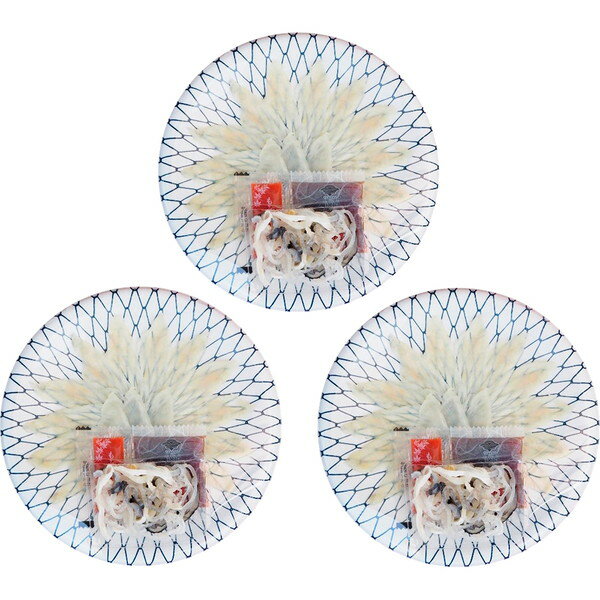 ●内容／トラフグ刺身20g×3、トラフグ皮刺し10g×3、ポン酢14g×3、もみじおろし2．5g×3※お申し込み期間：7月27日（日）迄●賞味期限／冷凍30日