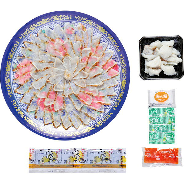 ●内容／まふく炙り刺身140g（プラスチック皿30cm）、まふく湯引き60g、ポン酢35g×2、モミジオロシ16g、塩5g、カボス果汁2ml×4※刺身皿のデザインは変わる場合がございます。※お申し込み期間：7月27日（日）迄　離島不可●賞味...