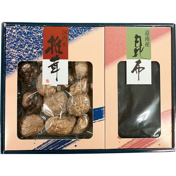 ●内容／国内産どんこ椎茸100g×1　　道南産真昆布115g×1●原産国／日本●外箱サイズ／27×36×5cm