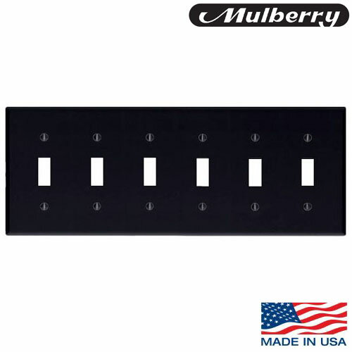 商品名 スチールプレート6スイッチ ブラック 仕様 USトグルスイッチ6個用 カラー マットブラック 材質 スチール 出荷 ご注文完了後、3営業日以内に商品発送。　