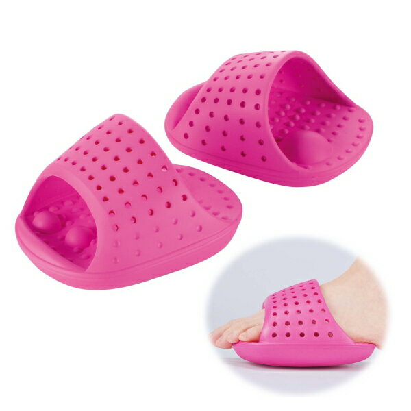 エクササンダル ◆つま先立ち効果と足つぼ効果でダイエットにおすすめ。 ◆ソール部分がま〜るくなっているのでストレッチやO脚予防等のエクササイズにも！ ◆柔らかい素材なので履きごこちもよく、お手入れもそのまま水洗い出来ます。 ◆忙しくて普段な...